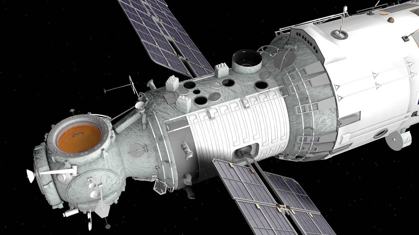 iss service module zvezda c4d