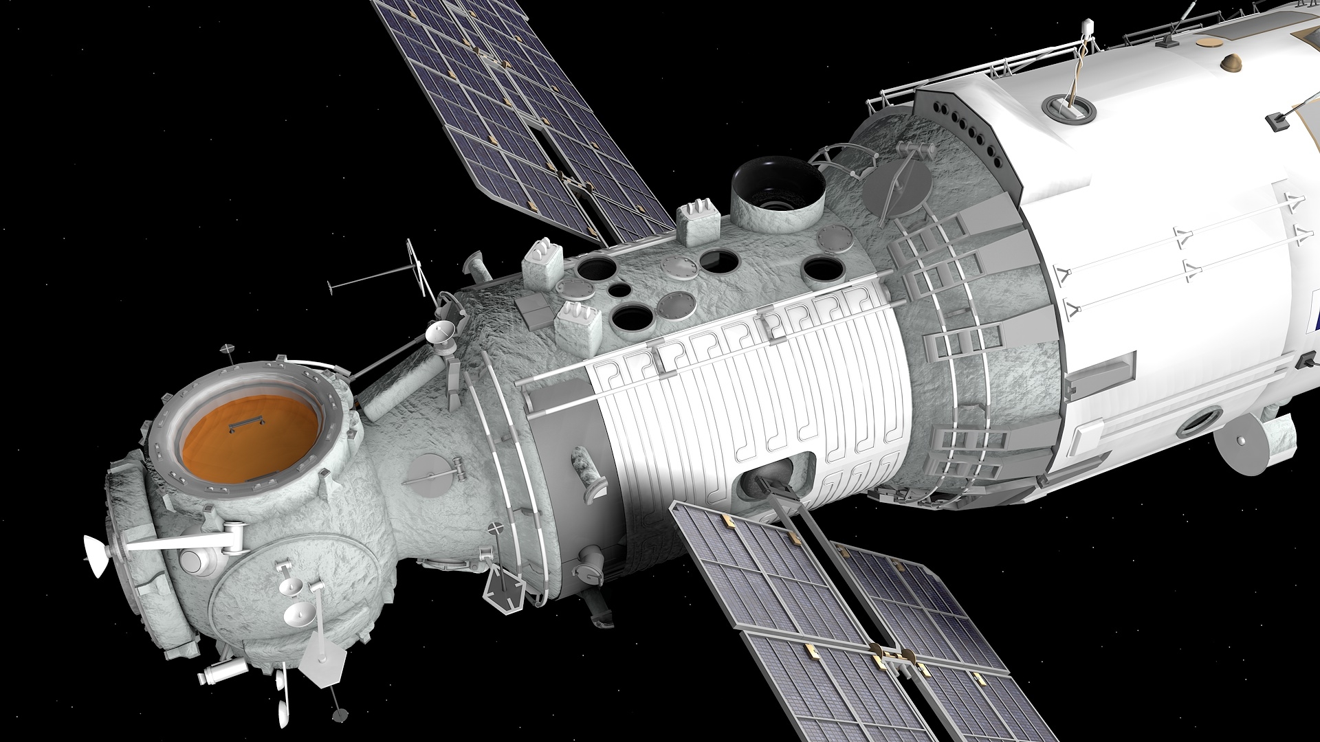iss service module zvezda c4d