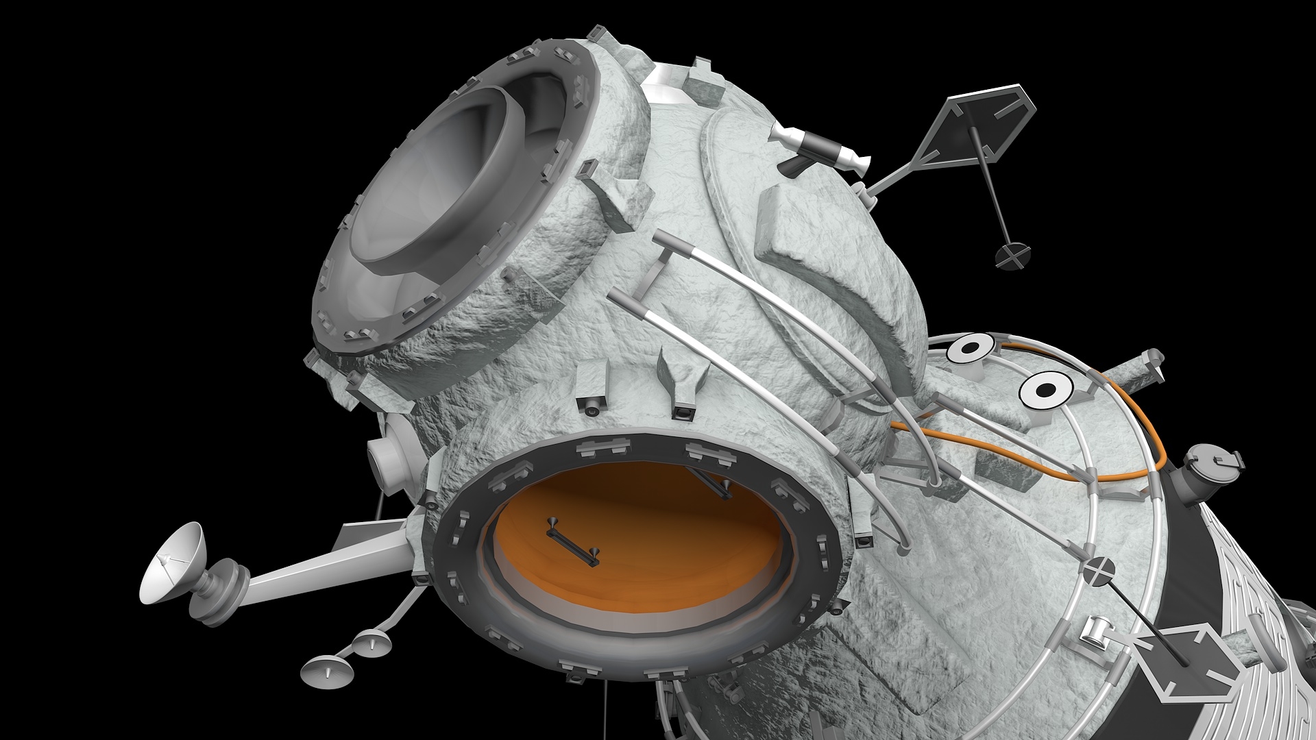 iss service module zvezda c4d