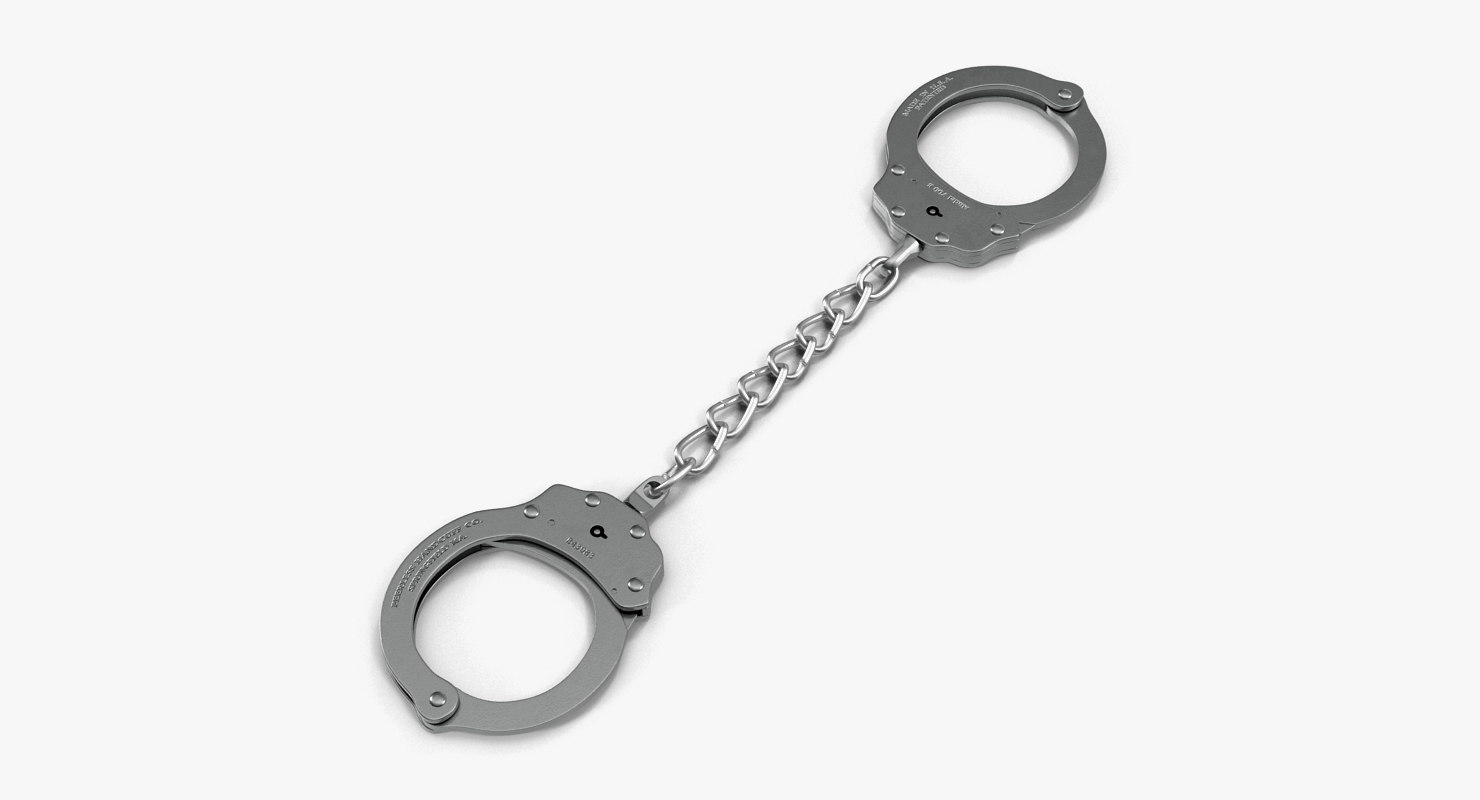 3d model chain link handcuffs