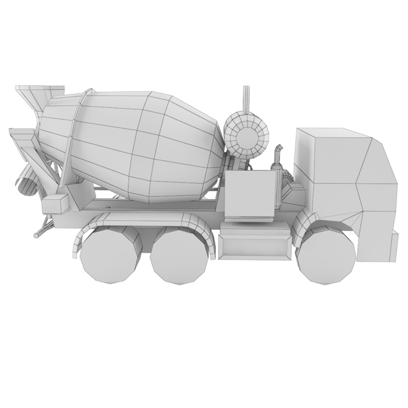 3d mixer truck model