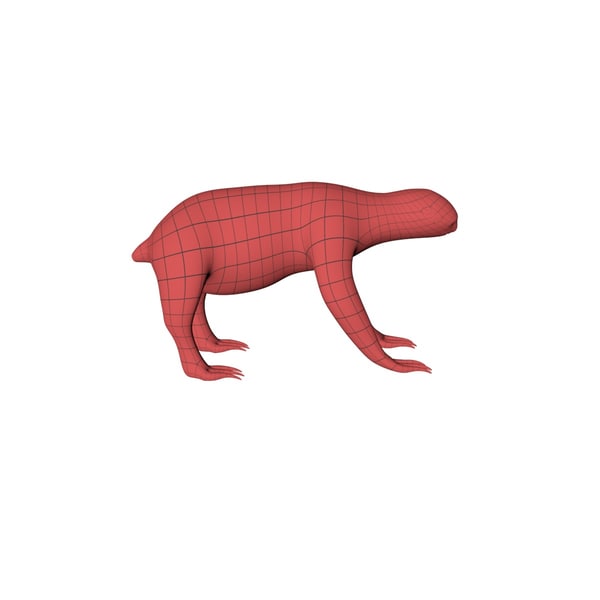3d model base mesh sloth