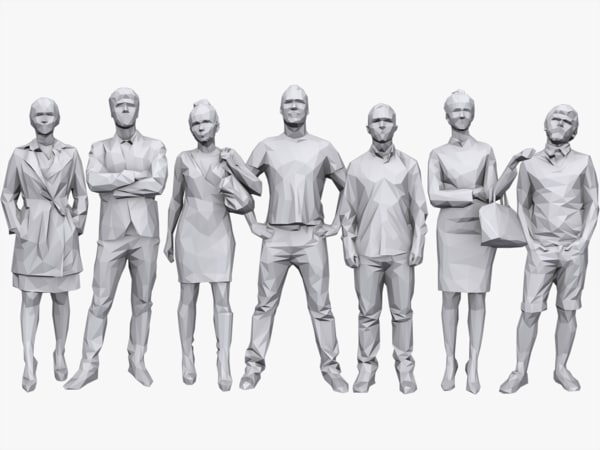 people pack casual 3d obj