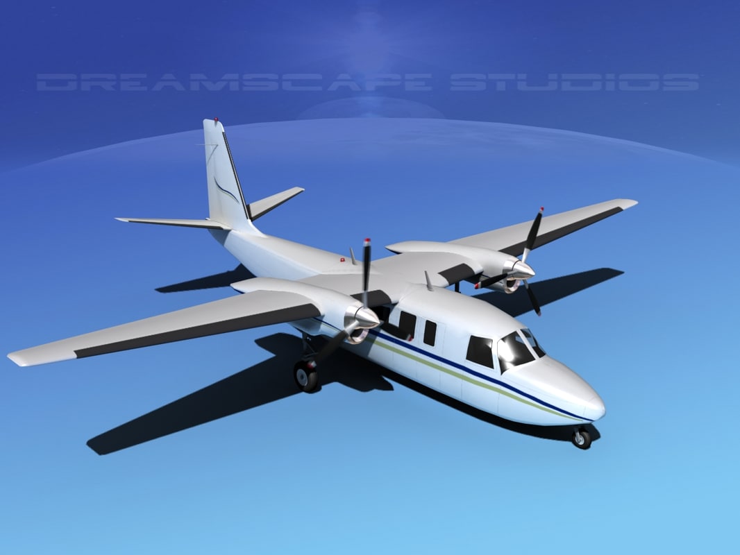 propellers rockwell turbo commander 690 3d model
