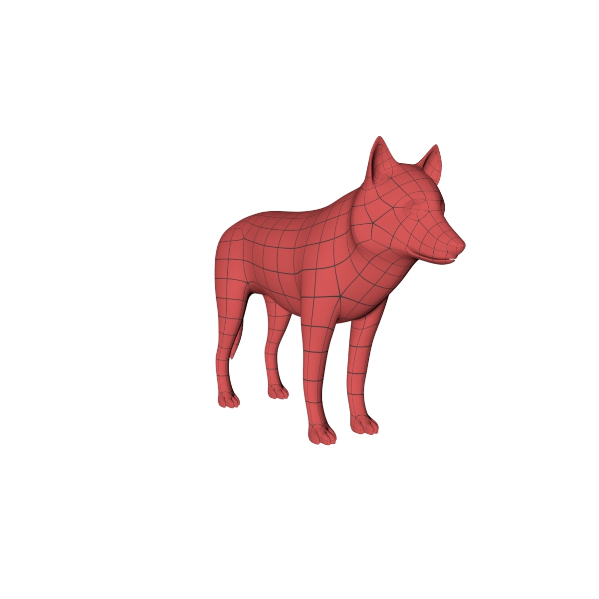 base mesh wolf c4d