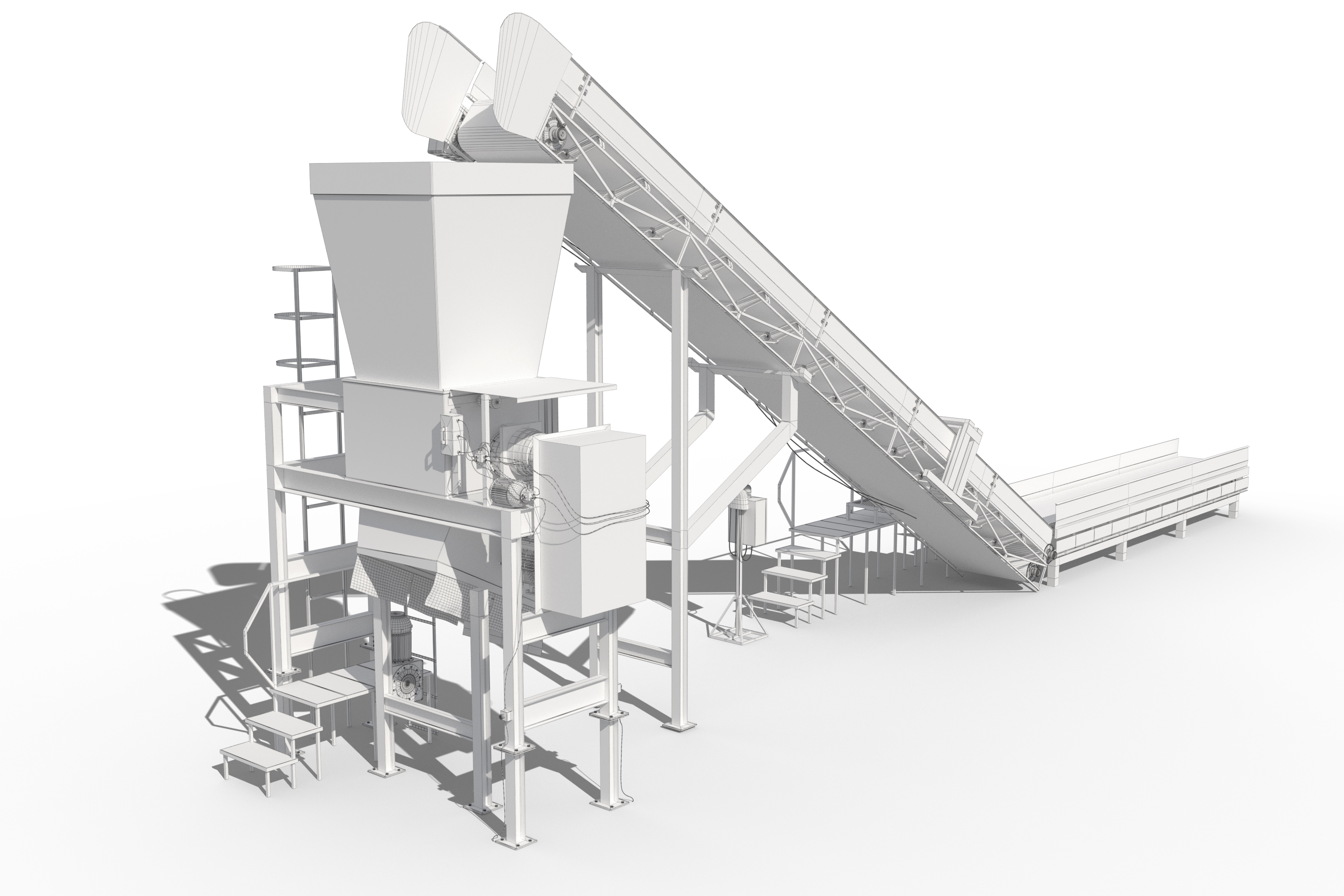 recycling machine 3d model