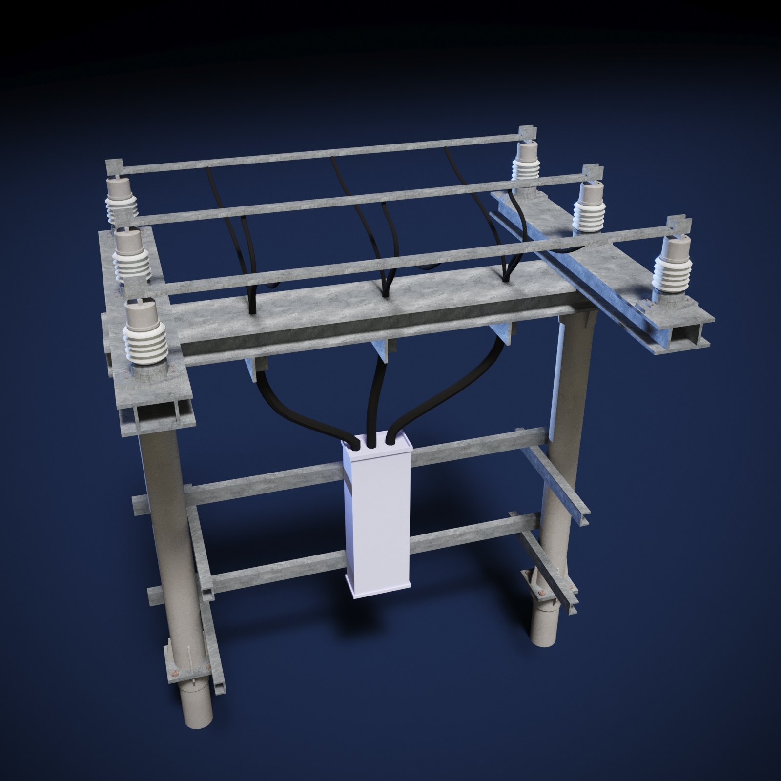 electric substation 3d model