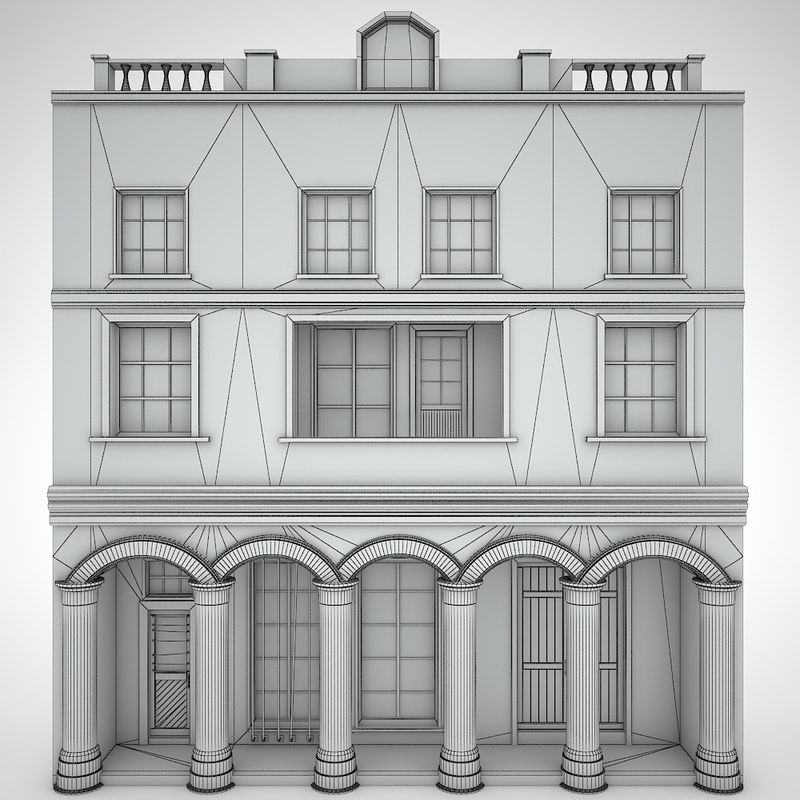 realistic facade 3d max