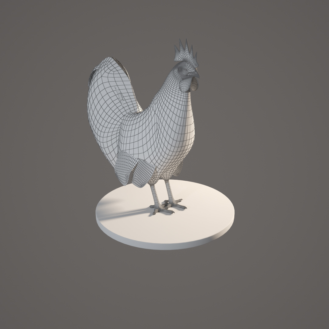 3d model rooster