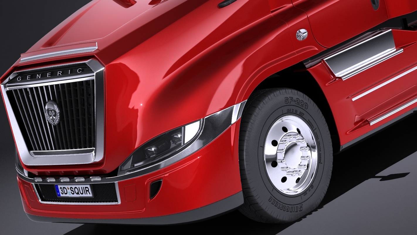 generic usa semi 3d model