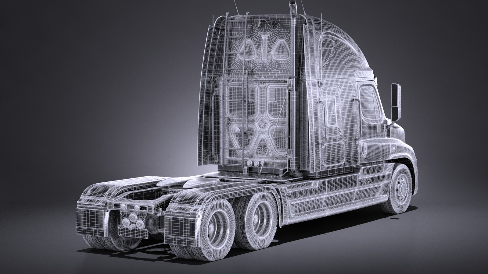 generic usa semi 3d model