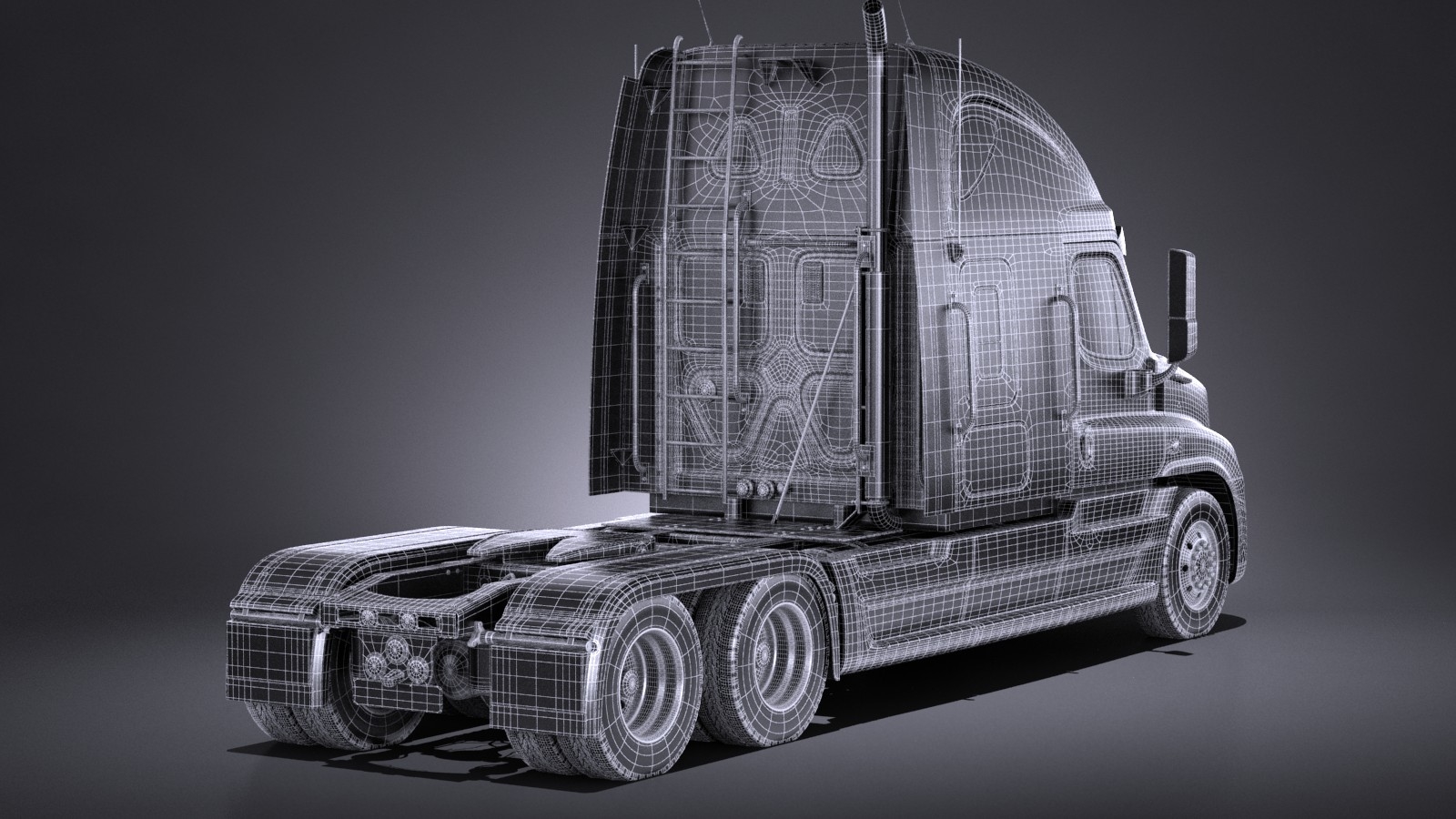 generic usa semi 3d model