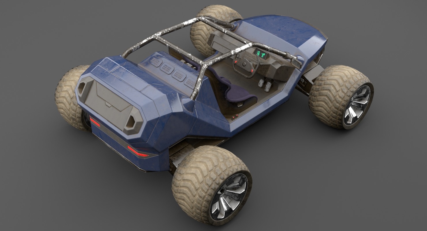 3d sci fi buggy