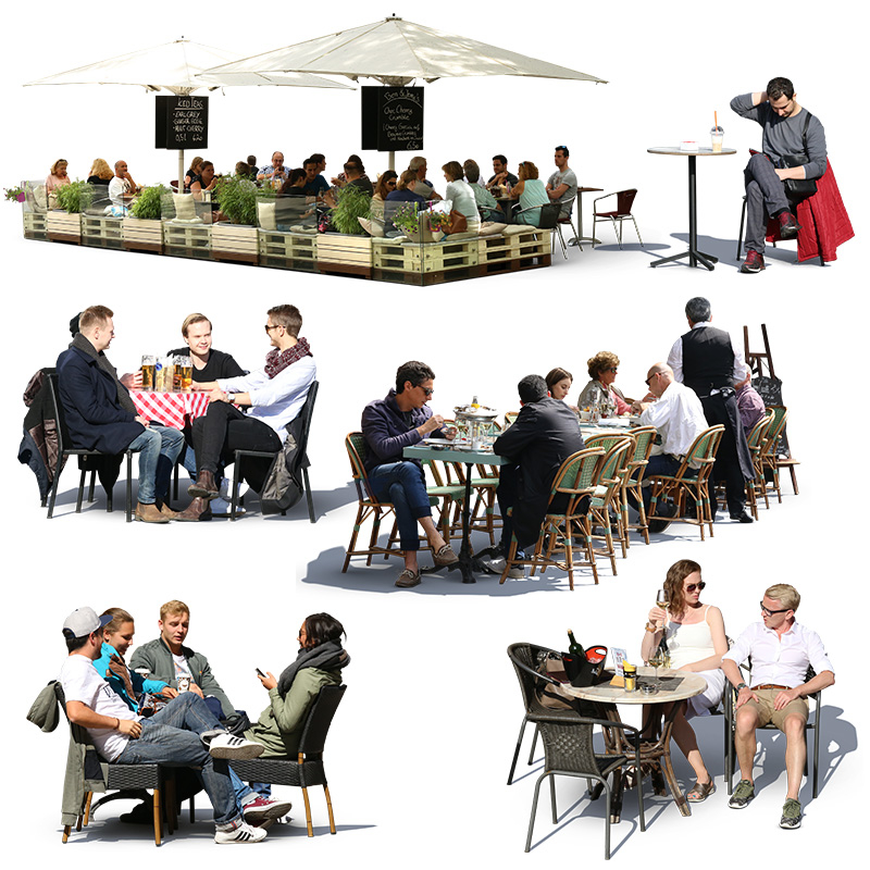 Texture Photoshop people cafe bar