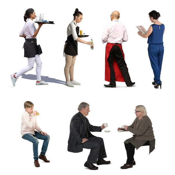 Texture Photoshop people cafe bar