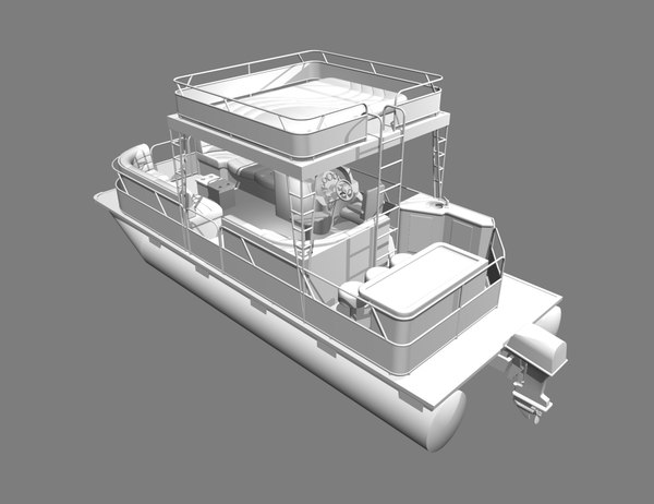 pontoon boat 3ds