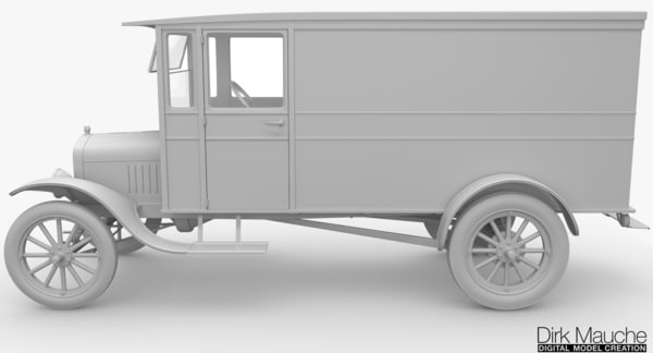 3d model tt delivery van vehicle