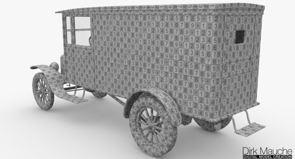 3d model tt delivery van vehicle
