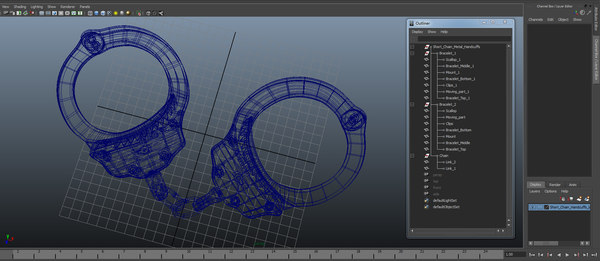 short chain handcuffs 3ds