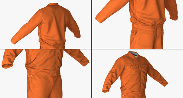 3d factory work wear overalls
