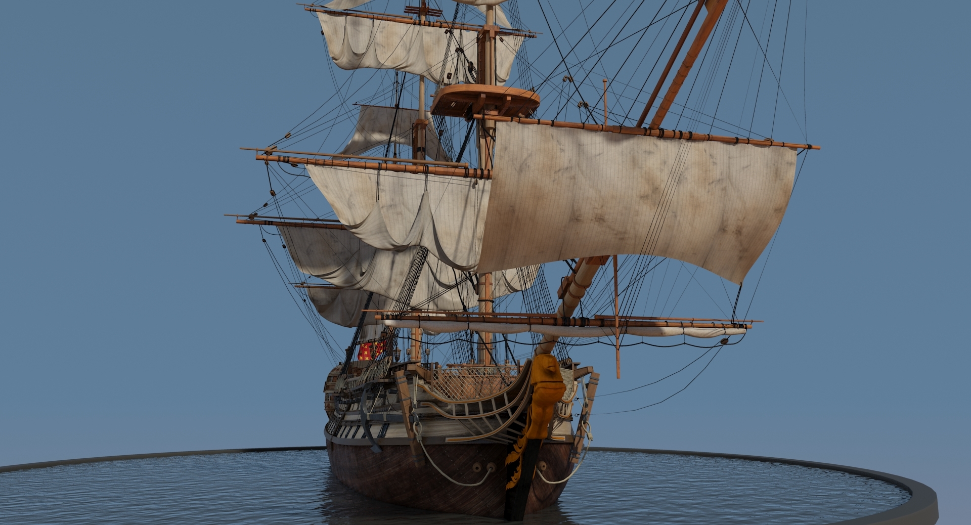 galleon realistic prop 3d model