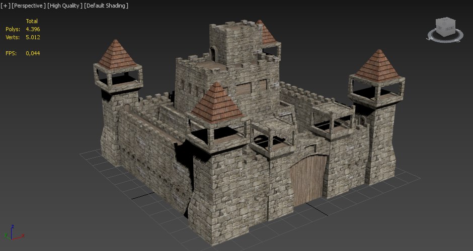 3d castle unity3d model