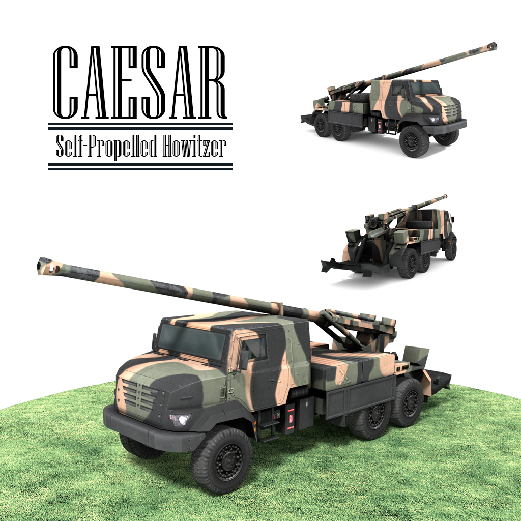 CAESAR Selbstfahrende Haubitze [LOWPOLY] 3D-Modell - TurboSquid 1138980