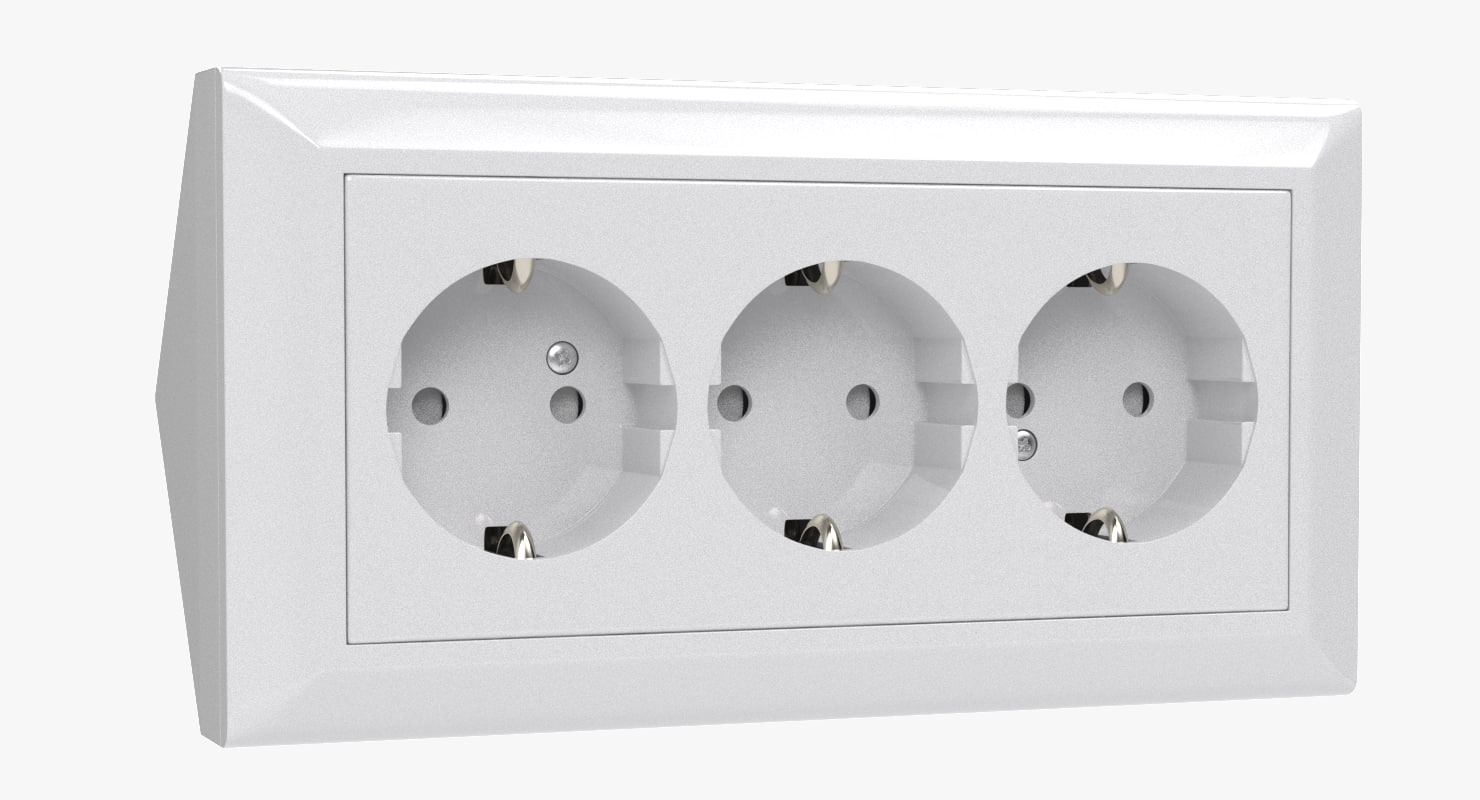 3d electrical outlet model