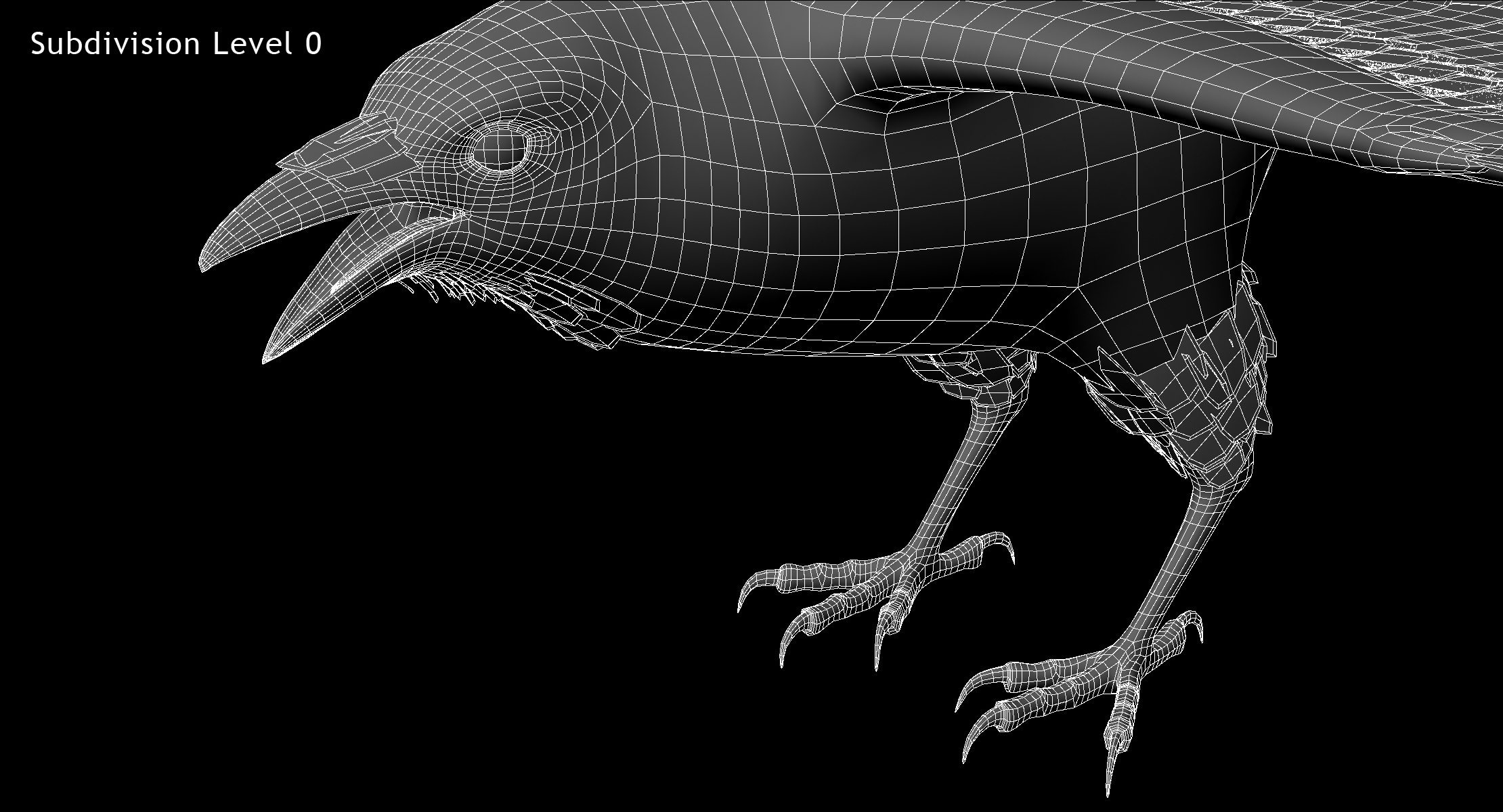 obj black-billed magpie animation