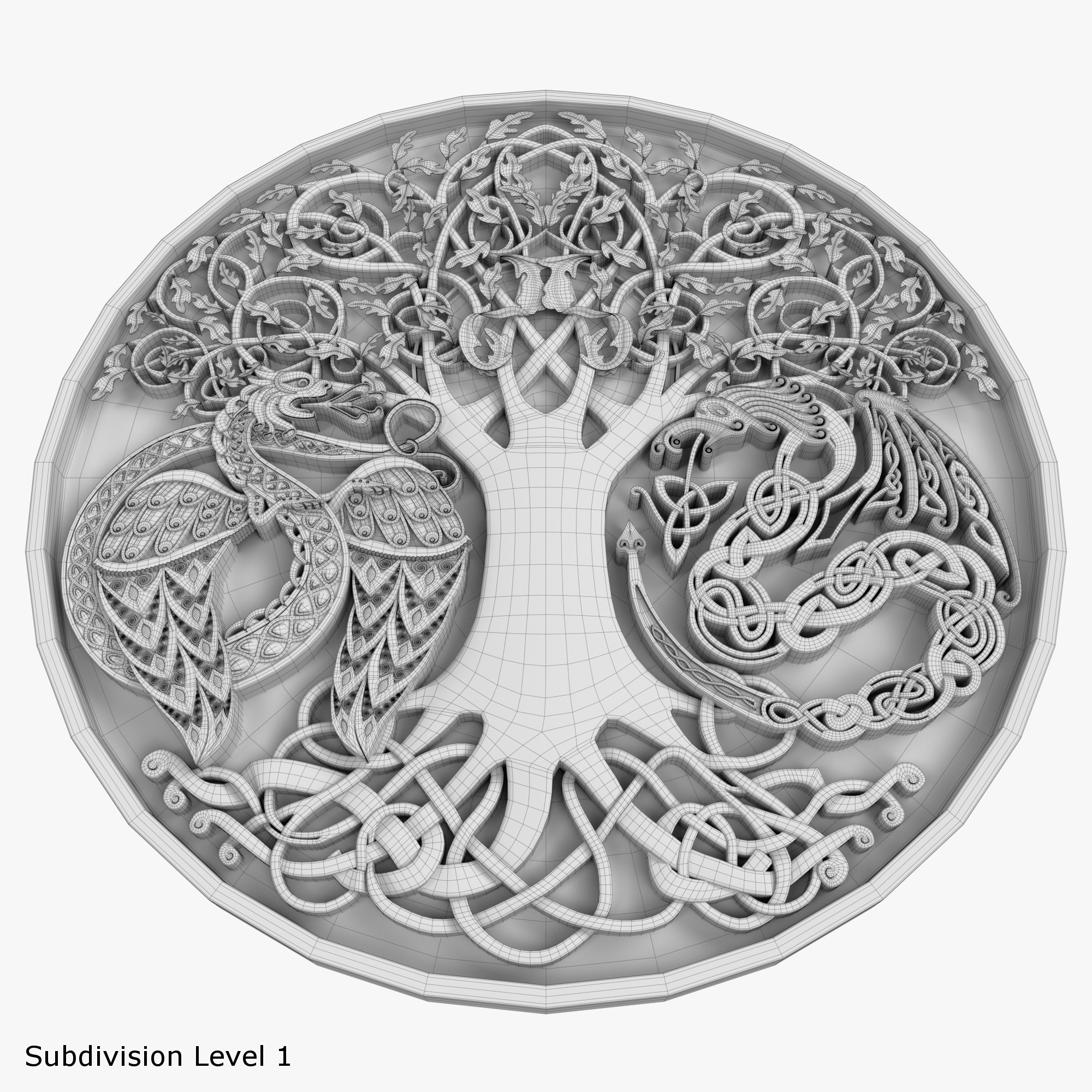 3d celtic ornament 09 model