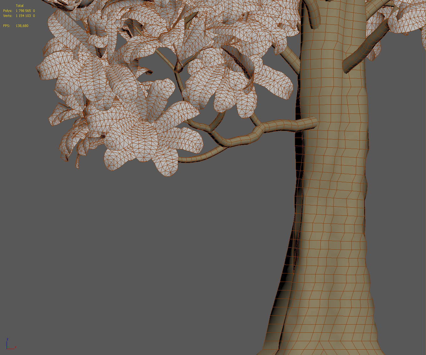 3d magnolia tree leafs model