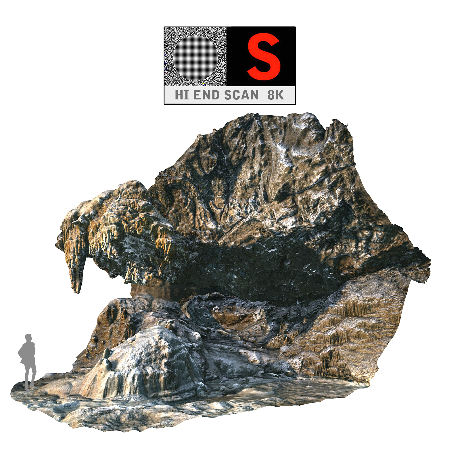 cave scan 8k 3d obj