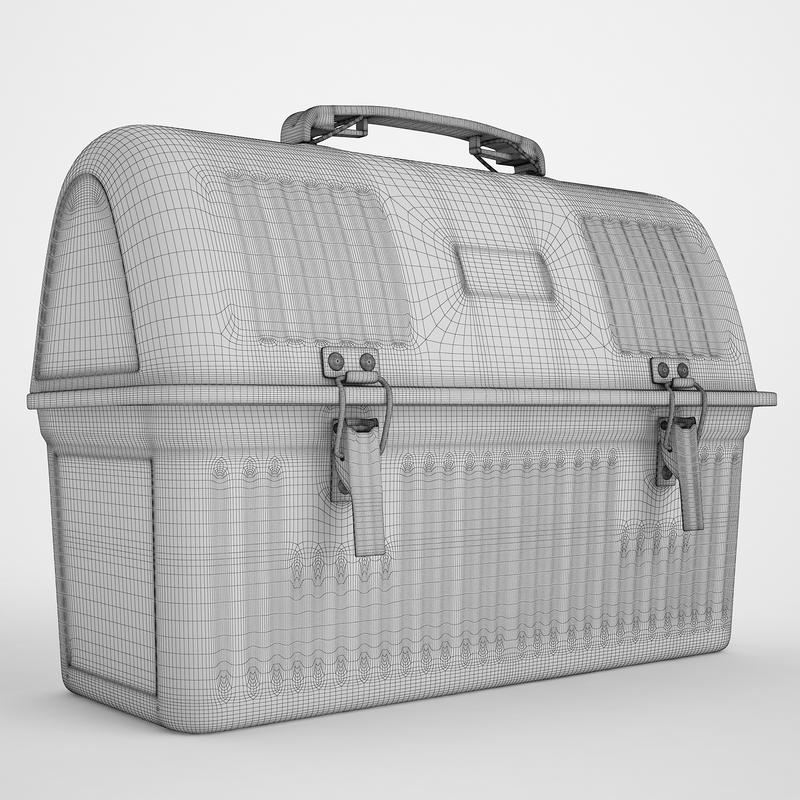 3d model of classic lunch box