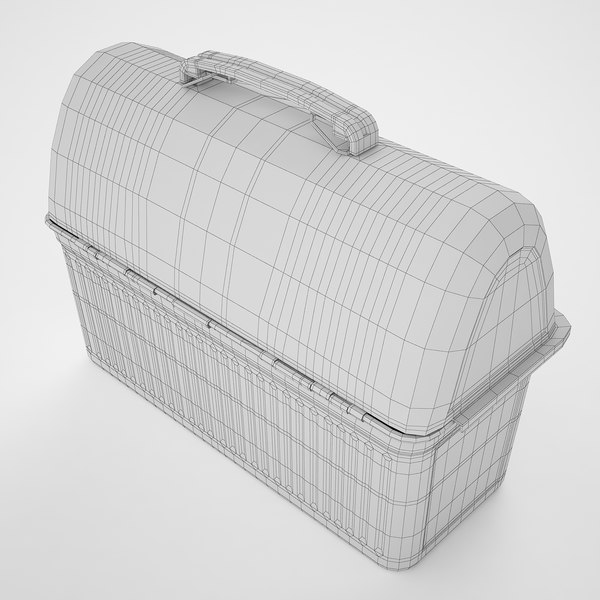 3d model of classic lunch box