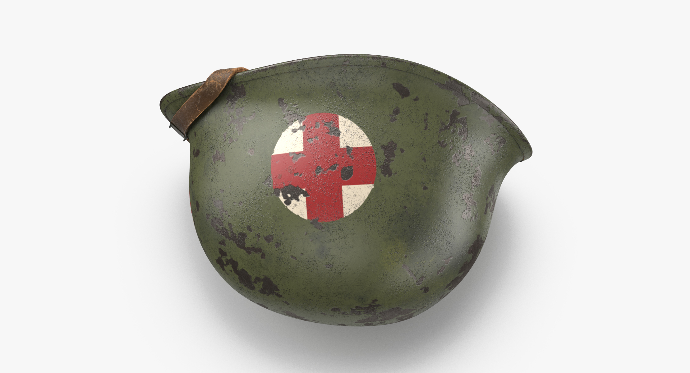 medic helmet m1 red cross 3d model