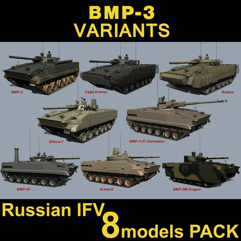 3d model russian bmp-3