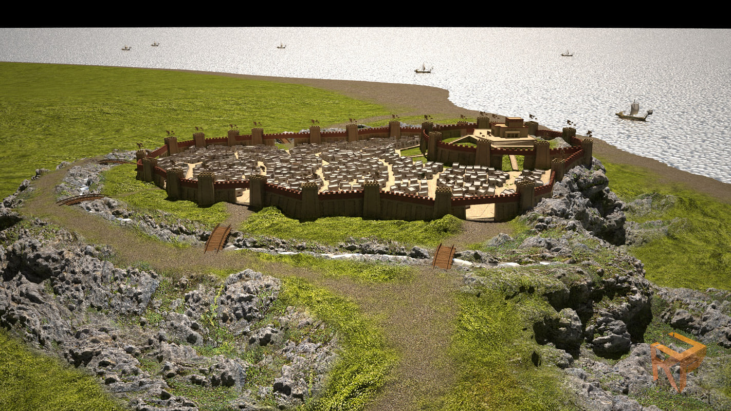 3d model troy castle