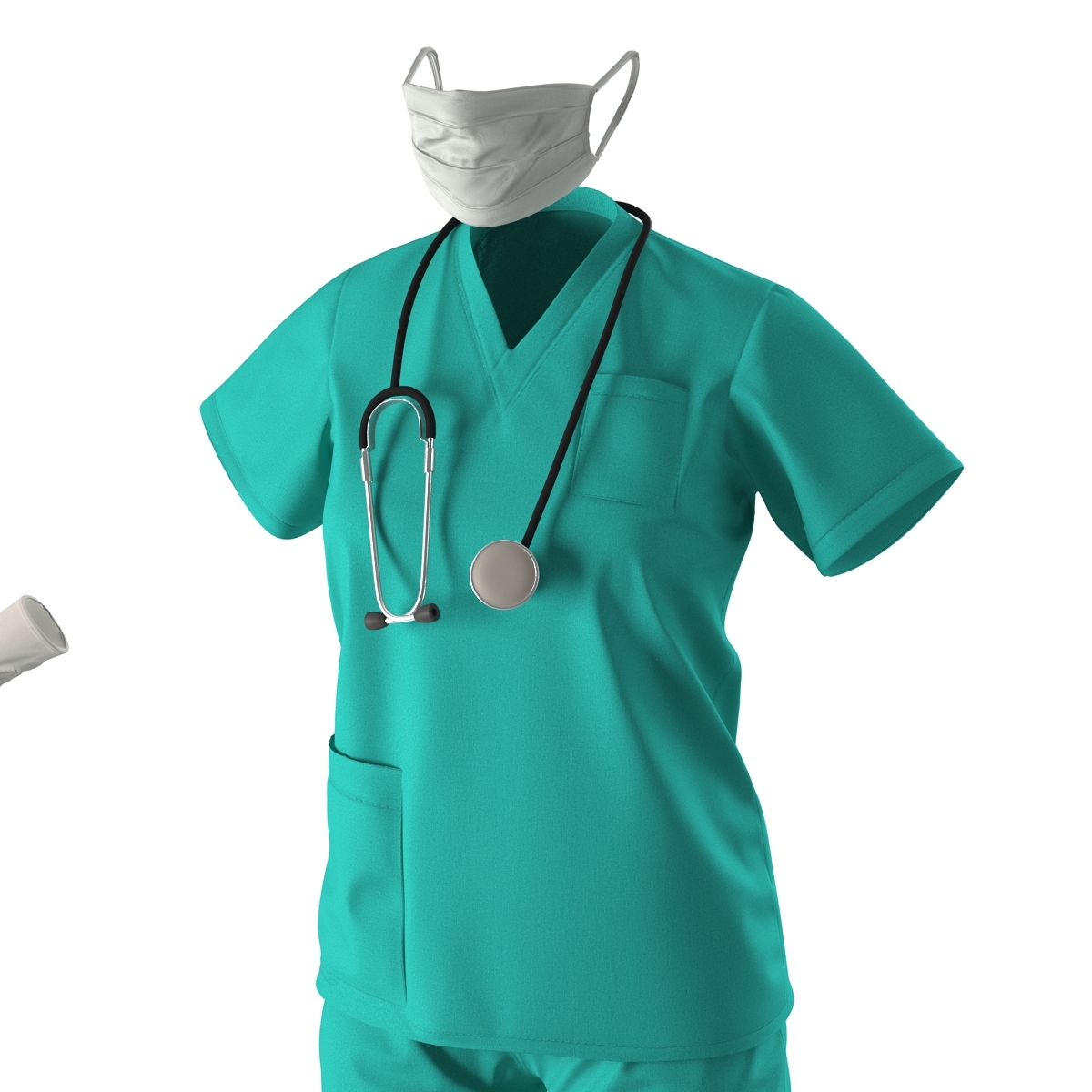 3d doctor clothing 6 surgeon model
