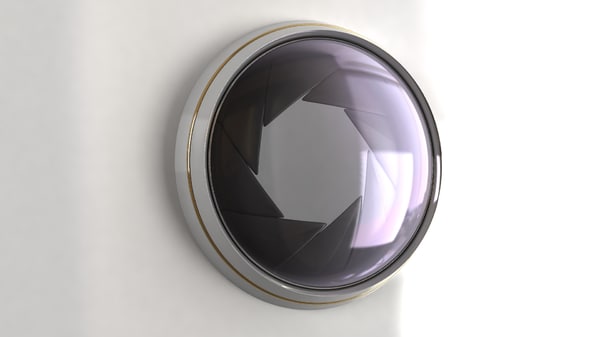 lens opening 3d model