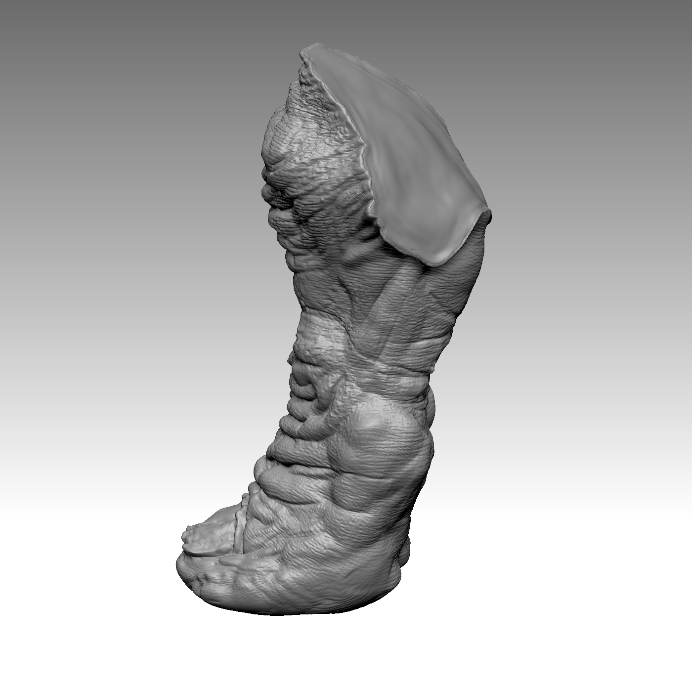 3d monster alien finger 3