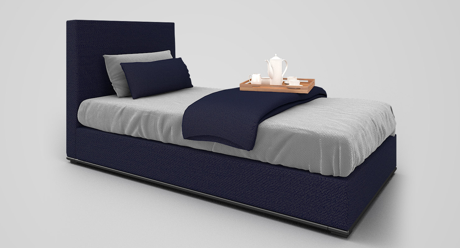 3d model single bed