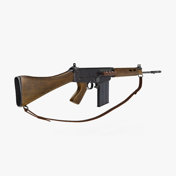 self-loading rifle l1a1 3d model