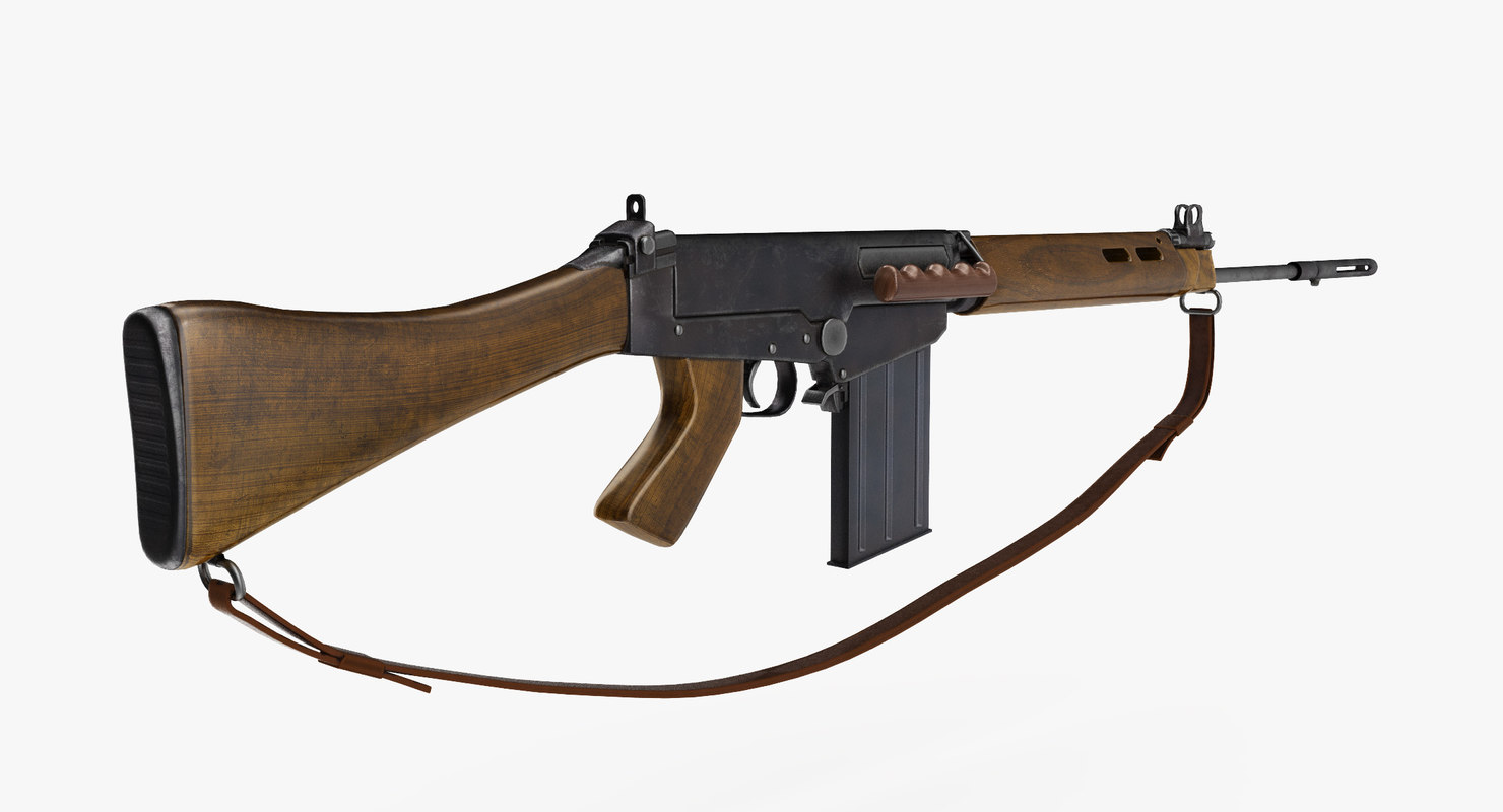 self-loading rifle l1a1 3d model