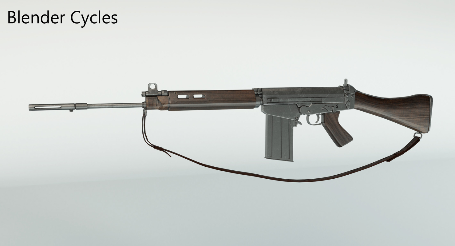 self-loading rifle l1a1 3d model