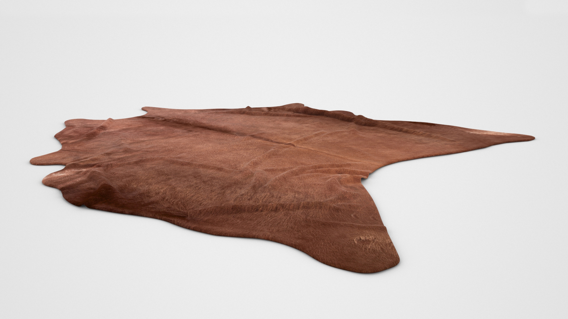 max cowhide rug photorealistic interior