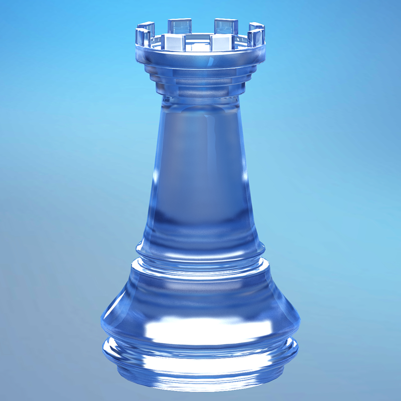3d ice chess pieces