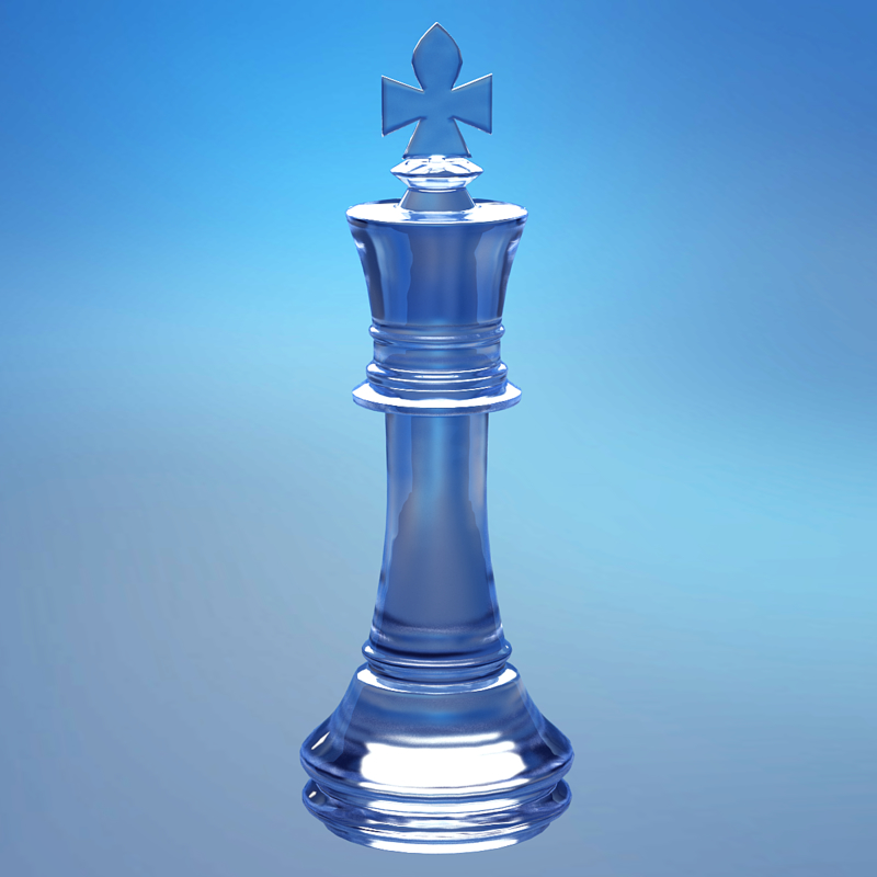 3d ice chess pieces