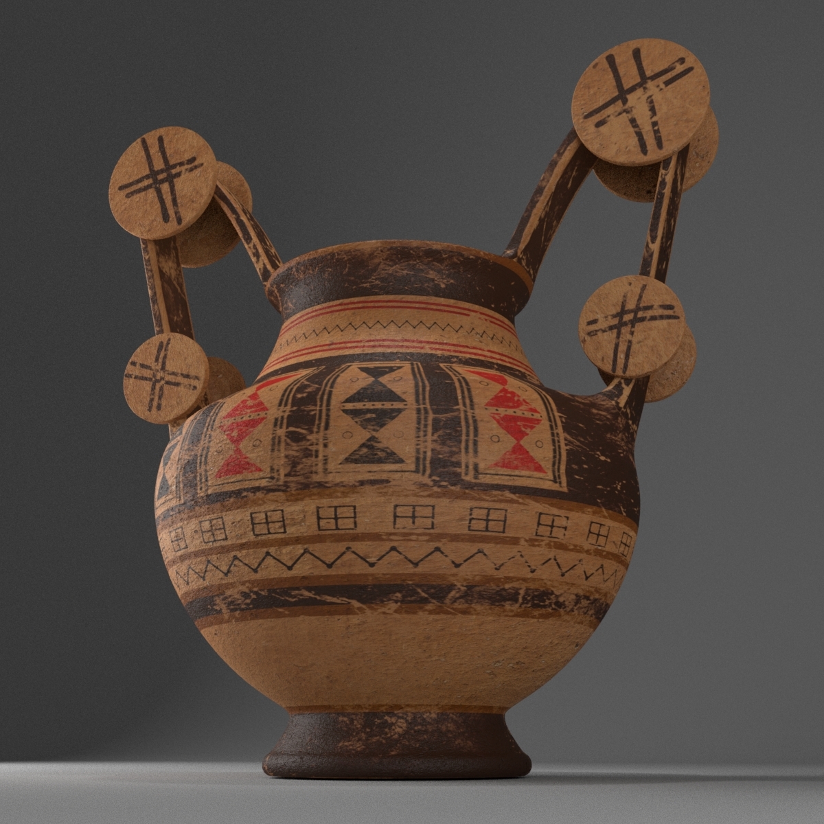 obj messapian vase trozzella