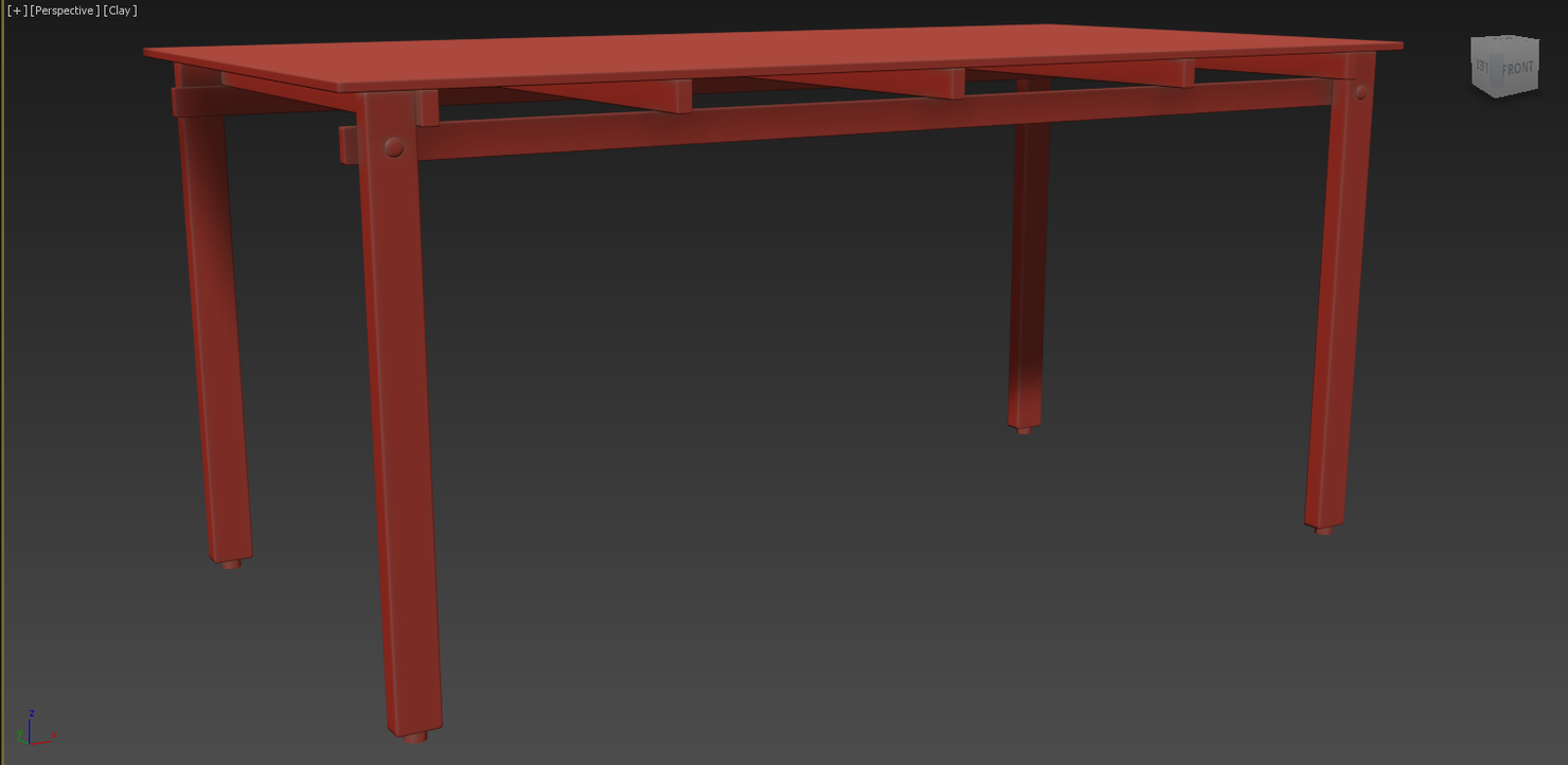 wooden table obj