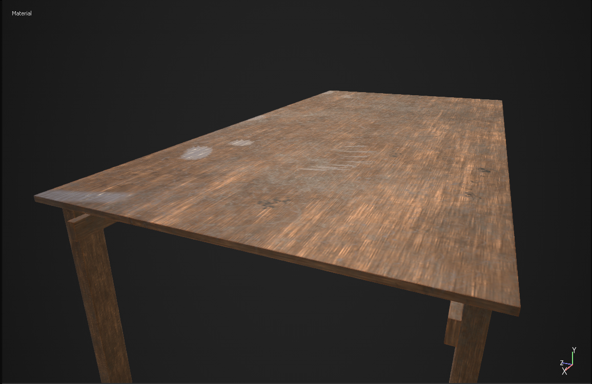 wooden table obj